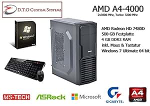 AMD A4-4000 APU mit AMD Radeon HD 7480D, Box, FM2: Amazon.de: Computer ...