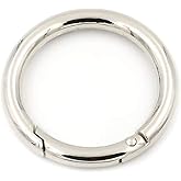 Spring O Rings, 2Pcs Spring Snap Clip Hooks, Round Carabiner Snap Clip ...