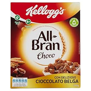 Kellogg'S All-Bran Choco Fibre Naturali di Crusca di Frumento - 375 gr ...