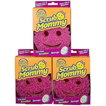 Scrub Daddy + Scrub Mommy 3 Pack - Dual Sided Texture Changing Sponge ...