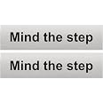 Haobase 2PCS Caution Mind The Step Sign - Self Adhesive Vinyl Sticker ...