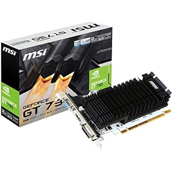MSI NVIDIA GEFORCE GT 730 N730K-2GD3H/LP Graphics Card '2GB DDR3, 902MHz, Low Consumption, VGA ...