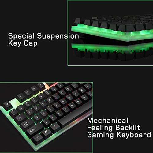 28% OFF on Keyboard and Mouse Combo, Pictek LED Wired Gaming Keyboard ...