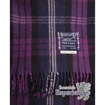 SCOTTISH TARTAN 100% WOOL BLANKET RUG THROW - SCOTTISH HERITAGE: Amazon ...
