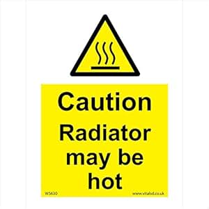 WS630 Warning Sign Caution Radiator May BE HOT 100mm x 150mm Magnetic ...