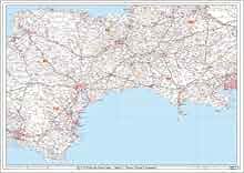 Devon, Dorset and Somerset ~ Postcode Sector Map (Postcode Sector Range ...