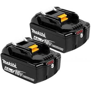 Genuine Makita BL1860 18 V 6.0 Ah Li-ion LXT Battery *TWIN PACK*: Amazon.co.uk: DIY & Tools