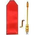 KIING Golden Car Flag Rod with Bracket and Cover (Red) for All Car ...