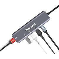 Honeywell 6-in-1 Type C Docking Station, Dual 4K HDMI Port, 1GB RJ45 ...