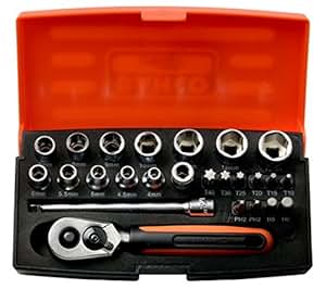 Bahco SL25 Socket Set 25 Piece 1/4 Inch Drive: Amazon.co.uk: DIY & Tools
