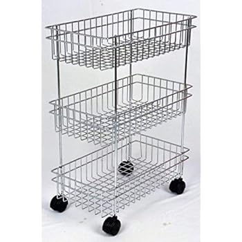 EverEx™ Stainless Steel 3-Tier Fruits & Vegetable Onion Trolley ...
