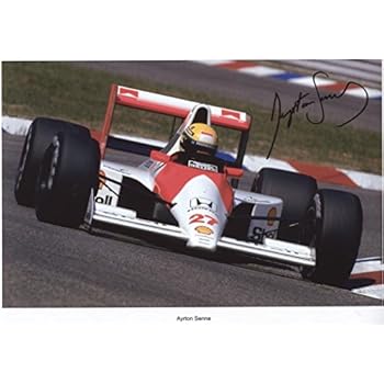 Ayrton Senna Signed Autographed A4 Photo Print Poster: Amazon.co.uk ...