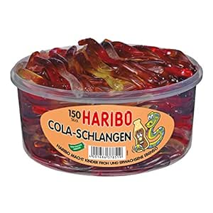 HARIBO Cola-Schlangen, Fruchtgummi - Dose 150 Stück : Amazon.de ...
