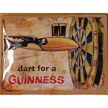 Amazon.de: Guinness - Dart for a Guinness Blechschild, 30 x 20 cm