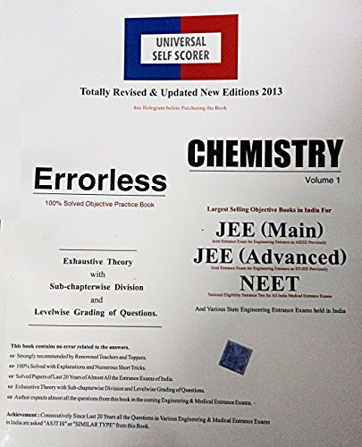 Buy Errorless Chemistry Book Online at Low Prices in India | Errorless ...