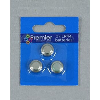 3 x LR44 Button Cell Batteries - Premier Christmas Lights 3LR44: Amazon ...