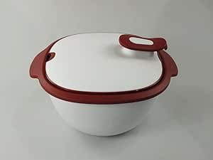TUPPERWARE Thermo-Duo 3,25 L rot weiß Servieren Warmhalten Warmie Tups ...