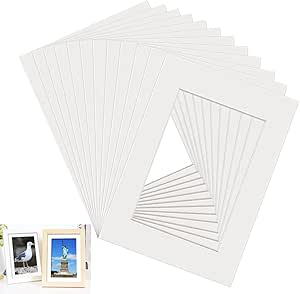 GIRAFEDA 12 PCS Picture Photo Mounts White Picture Frame Mounts A4 ...