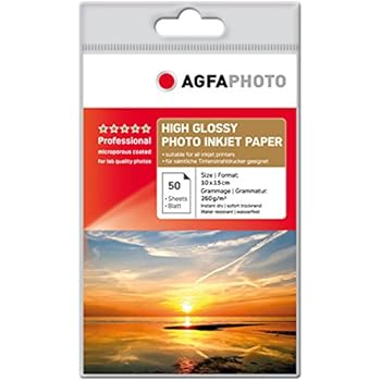 Agfa 10x15cm 260gsm Professional Heavy Weight Glossy Ink Jet Photo ...