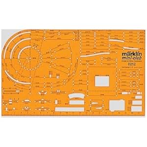 MÄRKLIN Zeichen Schablone 0212 OVP Anleitung 1:5 Mini-Club Gleisplan ...
