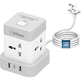 EMBOX Cube Extension Board with USB Type C (2.4 A) (QC 3.0) | 2500W ...
