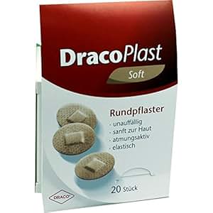 DRACOPLAST Soft Pflaster 2,2 cm rund hautf. 20 St Pflaster: Amazon.de ...