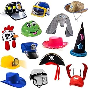 Buy Dress Up Hats for Kids - Kids Dress Up - Costume Hats - (5 Pc Set ...