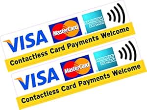 2x Contactless Card Payments Welcome Visa MasterCard AMEX Credit Card ...