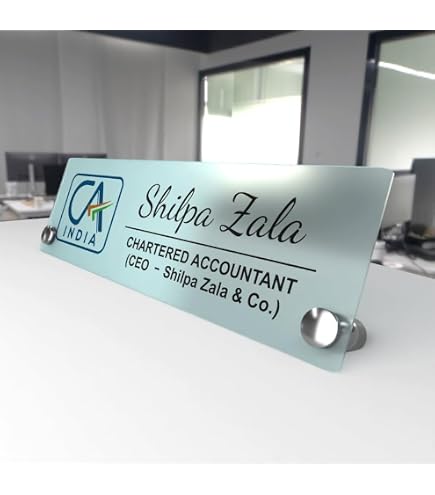 Desk Plaque Stylish Personalised Executive Desk Name Plate Custom Name ...