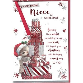 Niece Christmas Card ~ To A Very Special Niece Christmas Wishes ~ Santa ...
