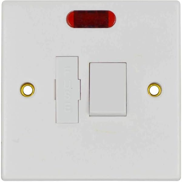 White Plastic Isolator Indoor 13 Amp Switched Fused Spur, 40% OFF