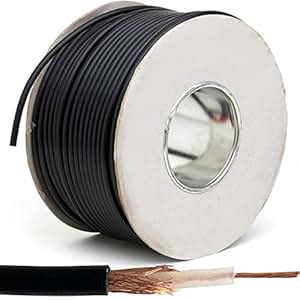 50M RG58U Pure Copper Coaxial Coax Cable -50 Ohm OFC: Amazon.co.uk ...