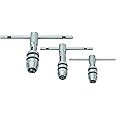 T-Handle T Type Tap Wrench Set of 3 Pieces Solid Collet Jaws : Amazon ...