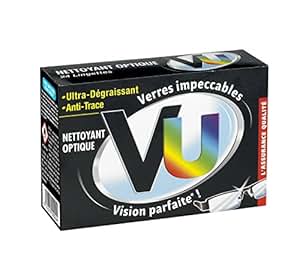 VU - Lingettes Nettoyant optique Ultra Dégraissant et Anti Trace- Etui ...