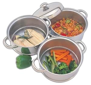 Viners Cookware 3 Tier Professional Steamer: Amazon.co.uk: Kitchen & Home