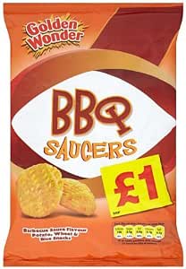 Golden Wonder BBQ Saucers Crisps 80g Case of 12: Amazon.co.uk: Grocery