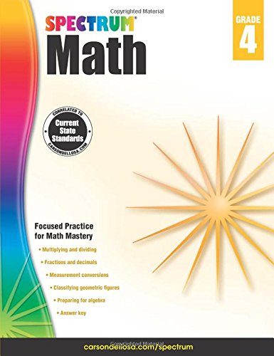 Kasper Tom Spectrum Math Workbook Grade 4 PDF Download