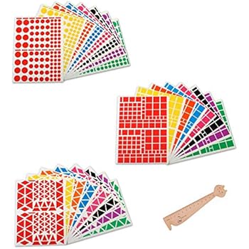 AGIPA Sachet de 48 planches de gommettes géométrique assorties (5136 U ...