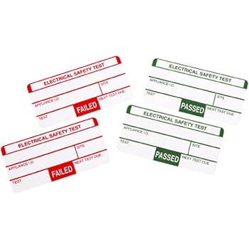 Electrical Safety Test Passed Labels - 50mm x 25mm - Price per Pack of ...