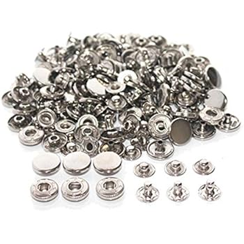 200Pcs 9.5mm Snap Fasteners, craftsman168 Poppers Ring Press Snap Studs ...