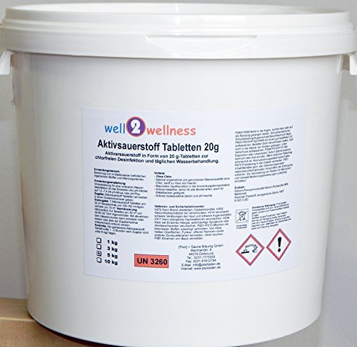 Active oxygen tablets 20 g/oxygen tablets/O² tablets 20 g, chlorine ...