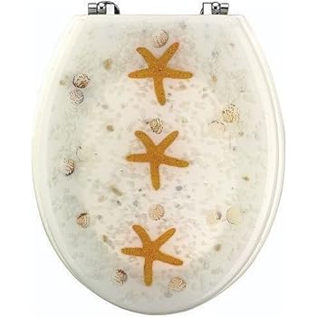 Sanwood 50670 WC-Sitz SHELL, Toilettensitz aus Polyresin mit ...