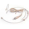 Sujeetec Headset Microphone Discreet Dual Ear Hook Headworn Earset Over ...