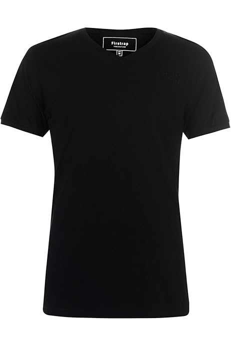 Firetrap Logo Firetrap Men's T Shirt L Black 100% Cotton