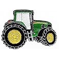 Sew-on Iron-on Embroidered Patch Green Tractor Badge : Amazon.co.uk ...