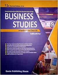 BUSINESS STUDIES FOR CLASS 12 : SUBHASH DEY: Amazon.in: Books