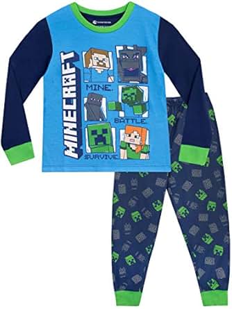 Minecraft Boys Pyjamas Steve & Creeper: Amazon.co.uk: Clothing