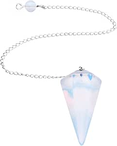 JOVIVI Opalite Gemstone Crystal Pendulum - Dowsing, Scrying, Healing : Amazon.co.uk: Health ...