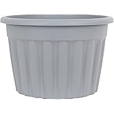 Muddy Hands 42 Litre Black Extra Large Round Plant Pot Outdoor Garden ...