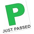 1 x Sticker Just Passed Green P Plate Logo With Text Sign Please be ...